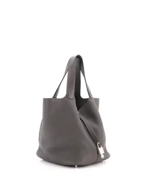 Hermès Gm Picotin Lock Bag Clemence - Gray