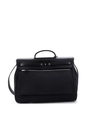 Hermès 39 Herbag Zip Leather And Toile