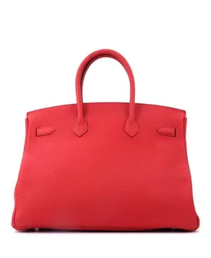 Hermès Birkin 35 Handbag Red Togo With Gold Hardware