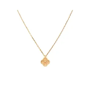VAN CLEEF & ARPELS Sweet Alhambra Pendant Necklace 18k Rose Gold, 15.75 - Pink
