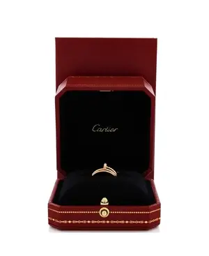 CARTIER Small Juste Un Clou Double Ring 18k Rose Gold And Diamonds