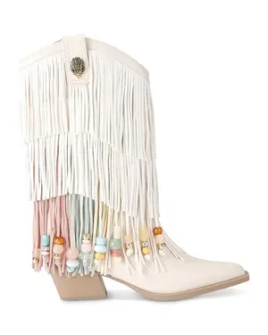 Kurt Geiger Embellished Fringe Cowboy Boots
