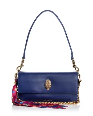 Kurt Geiger Sloane Soft Leather Shoulder Bag - Dark Blue