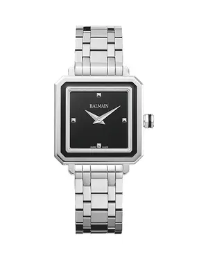 Balmain Eirini Square Watch, 26mm - Black