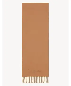 Saint Laurent Emboidered Scarf Camel