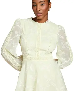 Coast Long Sleeve Lace Tiered Midi Dress