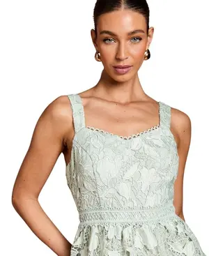 Coast Lace Peplum Midi Dress