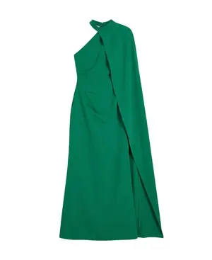 Karen Millen One Shoulder Cape Sleeve Maxi Dress