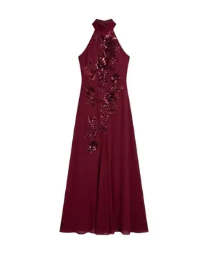 Karen Millen Embellished Halter Maxi Dress