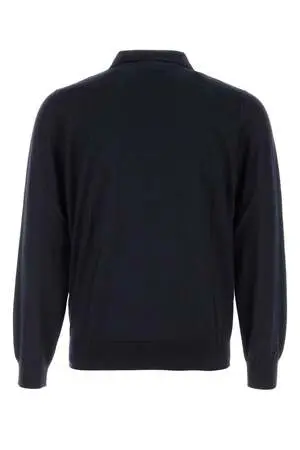 Brioni Midnight Cashmere Blend Polo Shirt