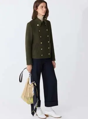 CALLAS MILANO Double-breasted Felt Wool Jacket