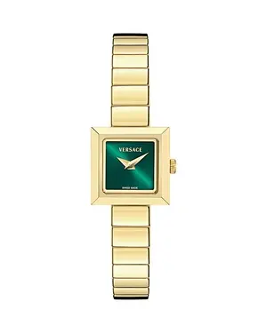 Versace V-square Petite Bracelet Watch, 18mm X 18mm - Gold