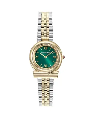 FERRAGAMO Gancini Twisted Bracelet Watch, 28mm - Two Tone