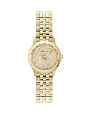 FERRAGAMO Duo Mini Diamond Watch, 25mm - Gold