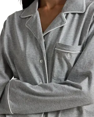 Polo Ralph Lauren Long Sleeve Long Pajama Set - Heather Grey