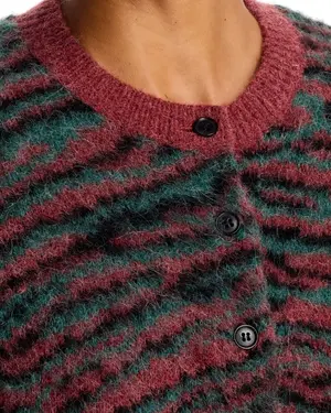3.1 Phillip Lim Tiger Print Crewneck Cardigan