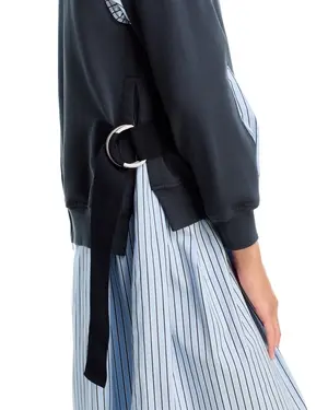 3.1 Phillip Lim Cotton Sweatshirt Combo Dress