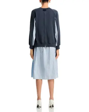 3.1 Phillip Lim Cotton Sweatshirt Combo Dress