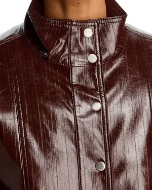 3.1 Phillip Lim Textured Faux Leather Bomber Jacket