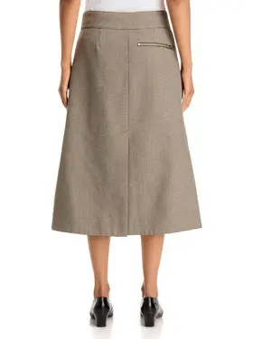 3.1 Phillip Lim Pleated Tweed Midi Skirt
