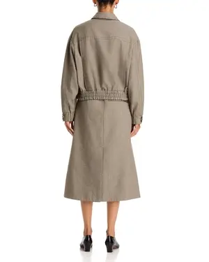 3.1 Phillip Lim Pleated Tweed Midi Skirt