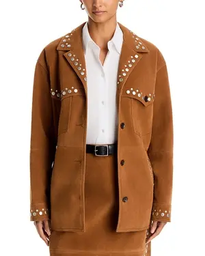 3.1 Phillip Lim Studded Faux Suede Western Jacket