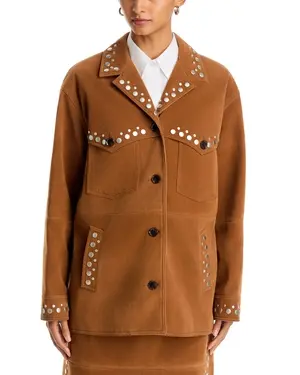 3.1 Phillip Lim Studded Faux Suede Western Jacket