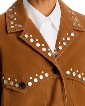 3.1 Phillip Lim Studded Faux Suede Western Jacket