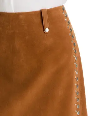 3.1 Phillip Lim Studded Faux Suede Midi Skirt