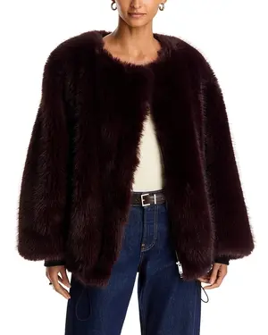 3.1 Phillip Lim Faux Fur Blouson Jacket - Espresso