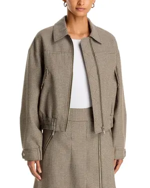 3.1 Phillip Lim Tweed Blouson Bomber Jacket
