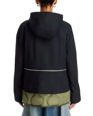 3.1 Phillip Lim Mixed Media Utility Parka Coat