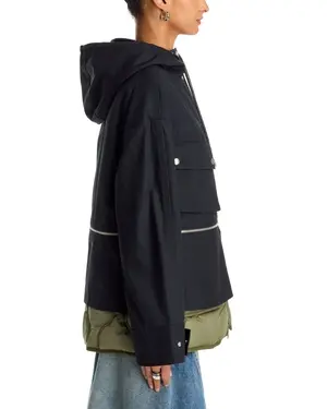 3.1 Phillip Lim Mixed Media Utility Parka Coat