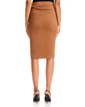 Generation Love Gina Ruched Faux Suede Skirt