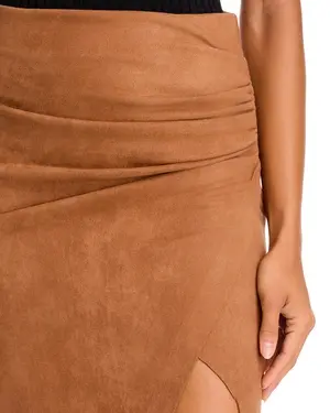Generation Love Gina Ruched Faux Suede Skirt