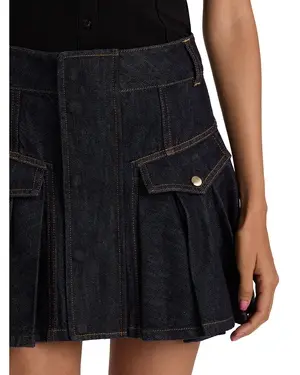 Alice + Olivia Trinity Denim Mini Skirt