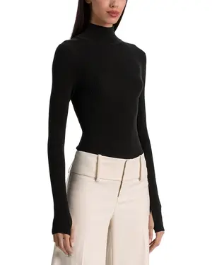 Alice + Olivia Roberta Ribbed Turtleneck Sweater