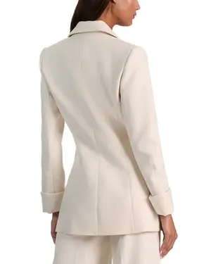 Alice + Olivia Burns Fitted Roll Cuff Blazer