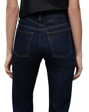 Staud Teddy Mid Rise Straight Jeans