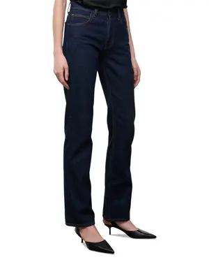 Staud Teddy Mid Rise Straight Jeans