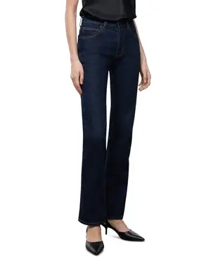 Staud Teddy Mid Rise Straight Jeans
