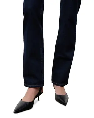 Staud Teddy Mid Rise Straight Jeans