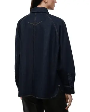 Staud Myles Denim Shirt Jacket