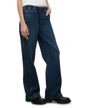 Staud Noah Mid Rise Low Slung Jeans
