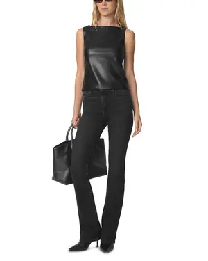Joe's Jeans Faux Leather Boat Neck Tank Top
