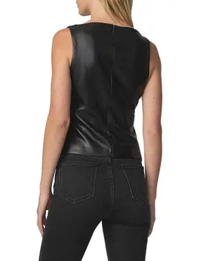 Joe's Jeans Faux Leather Boat Neck Tank Top