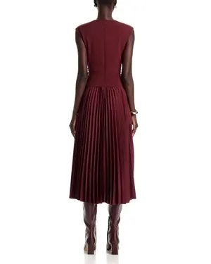 Tanya Taylor Sleeveless Pleated Dress