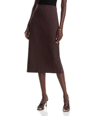 Tanya Taylor Matilda Midi Skirt - Dark Fig/cream Multi
