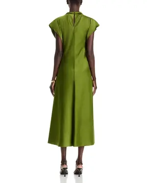 Tanya Taylor Adrien Mock Neck A Line Dress - Sprout