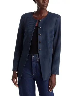 Tanya Taylor Heather Button Up Blazer